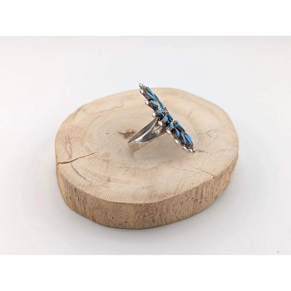 Native American Jewelry | Jewelry | Zuni Ring Turquoise Cluster Pueblo ...